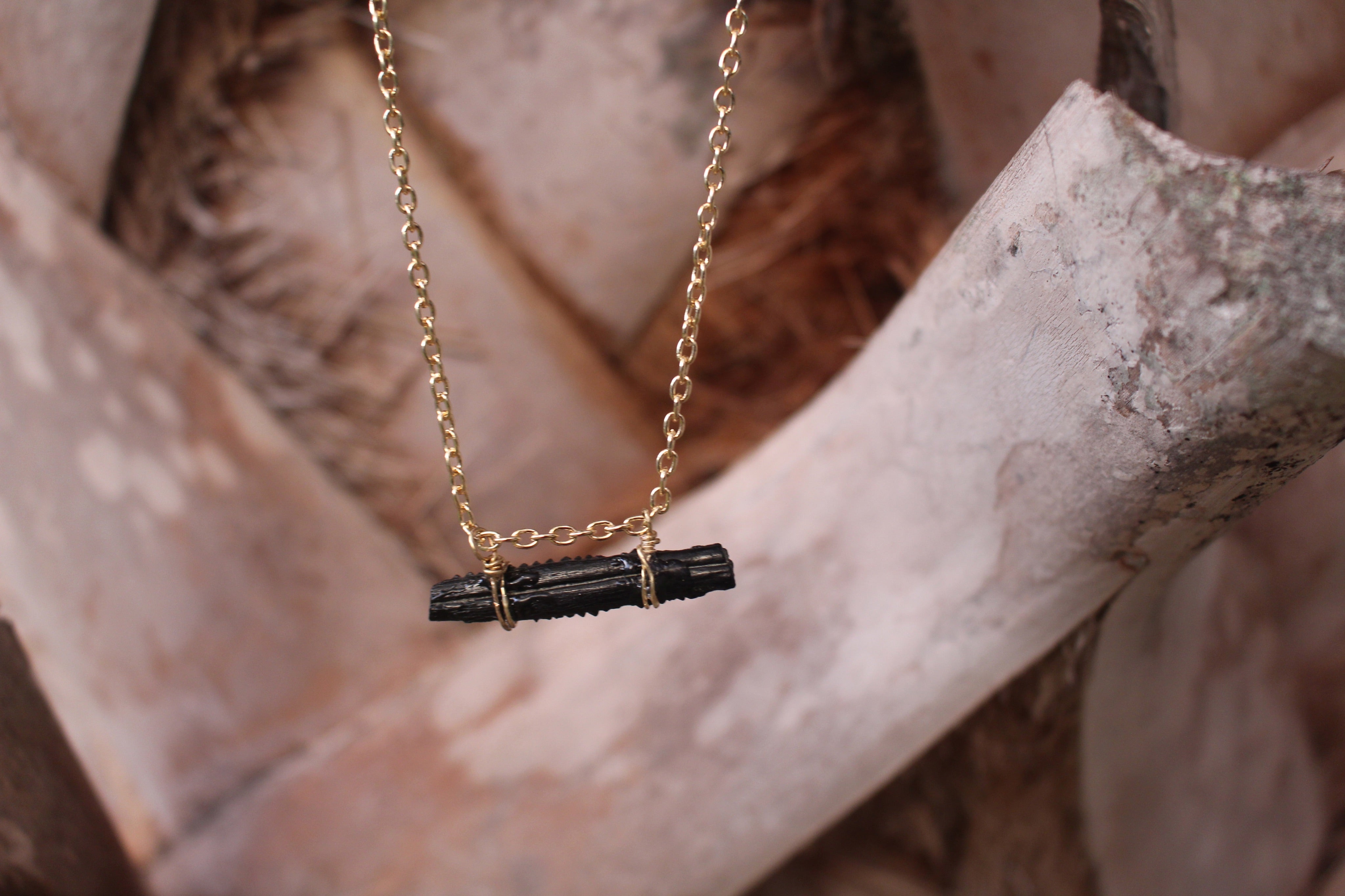 Stingray Barb Bar Necklace — Stingray Fossil Jewelry | Foxy Fossils